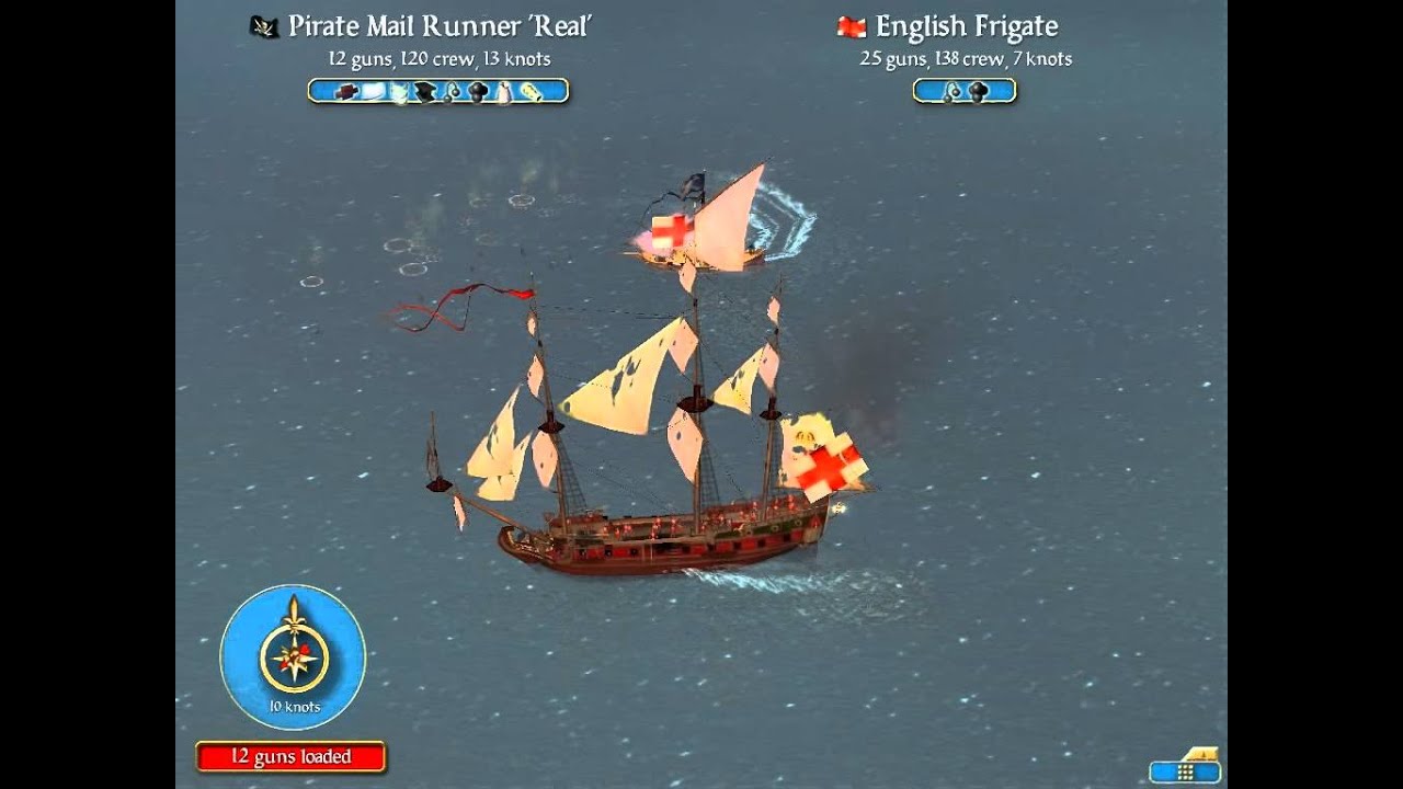 Sid Meier's Pirates! Mail Runner vs. Frigate (Swashbuckler) HD - YouTube