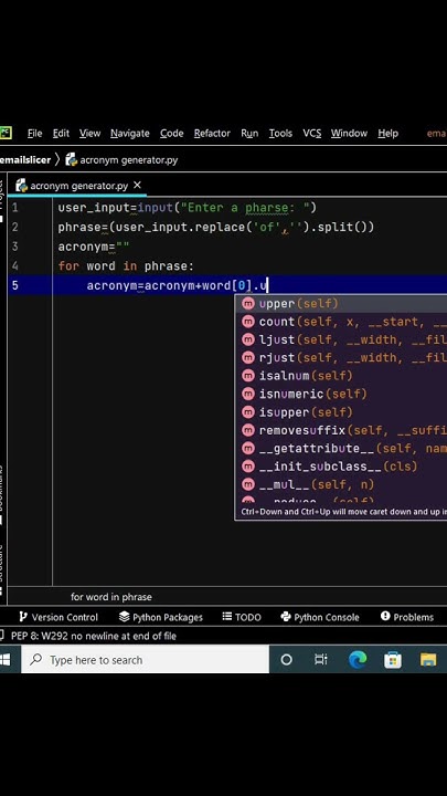 Build An Acronym Generator In Python Python Projects For Beginners Youtube