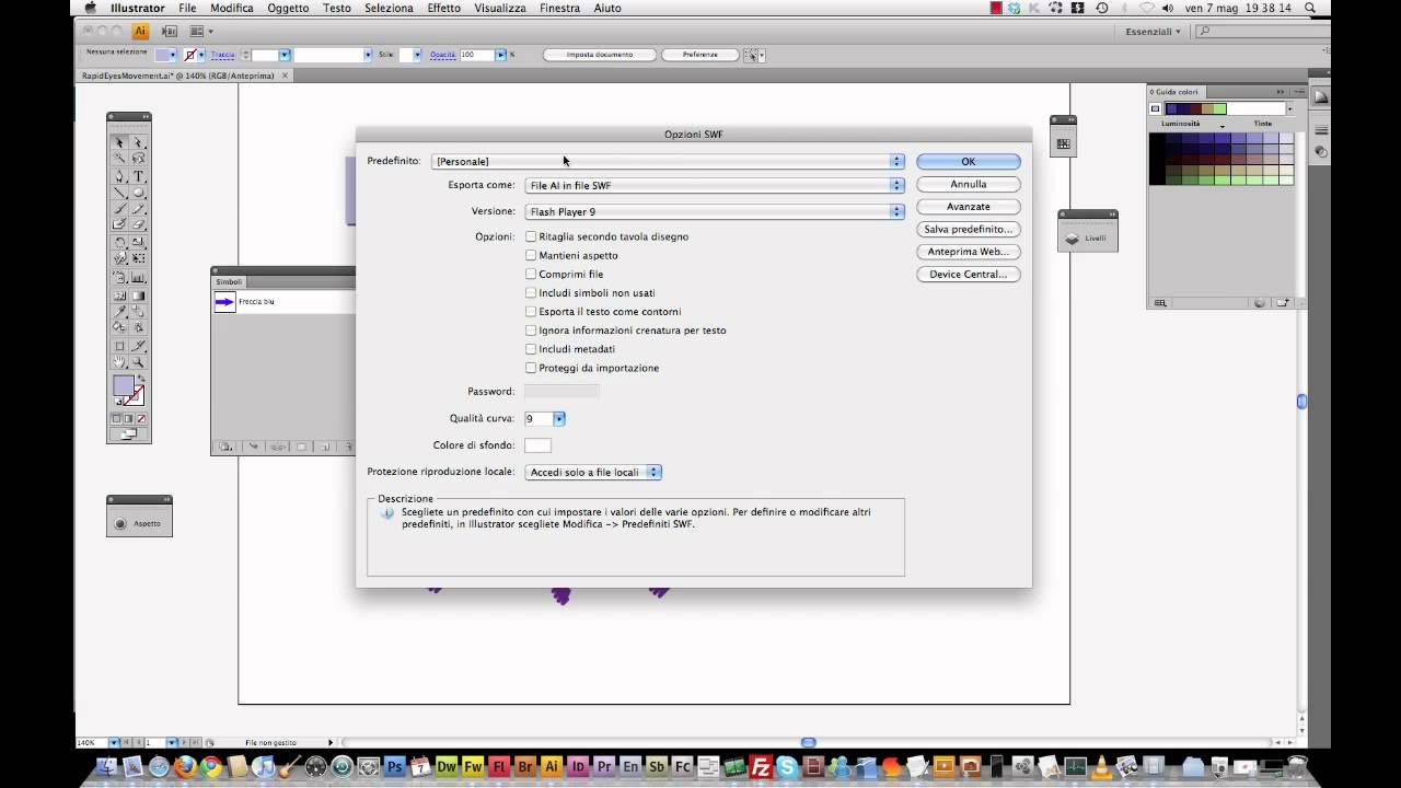 Illustrator - Esportare i file di Illustrator per Flash - YouTube