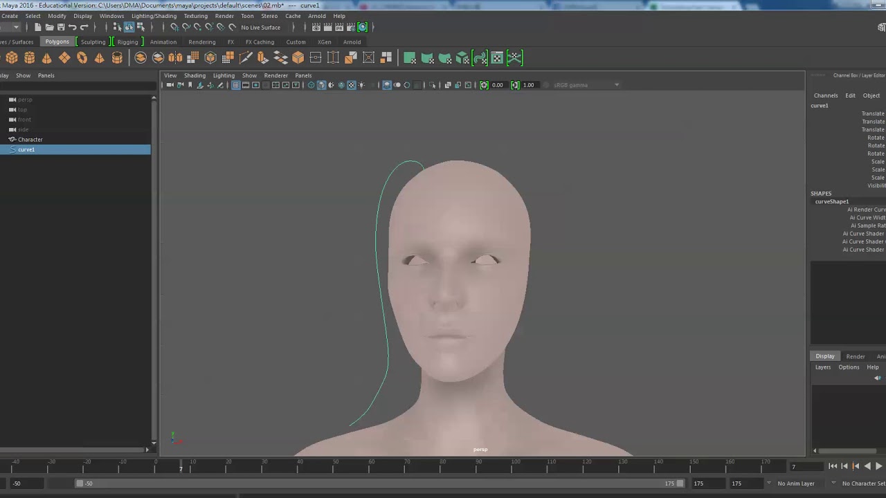 Simulating Hair Using nCloth in Maya 1 - YouTube