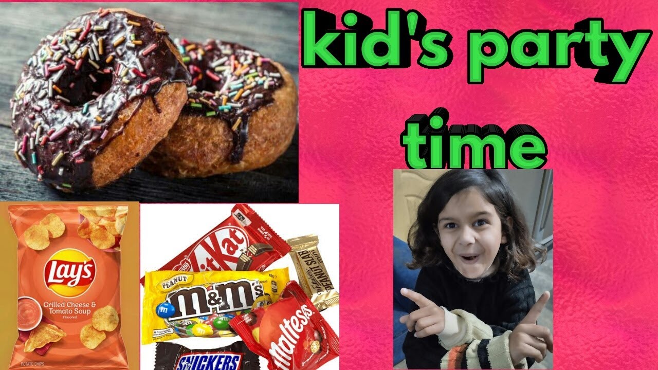 Kids donuts party time! Fun time! Donut lays chocolates snaks.#kidsfun# ...