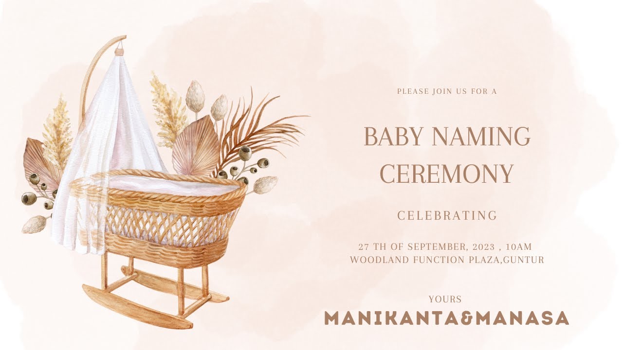 Manikanta & Manasa's Baby naming ceremony - YouTube