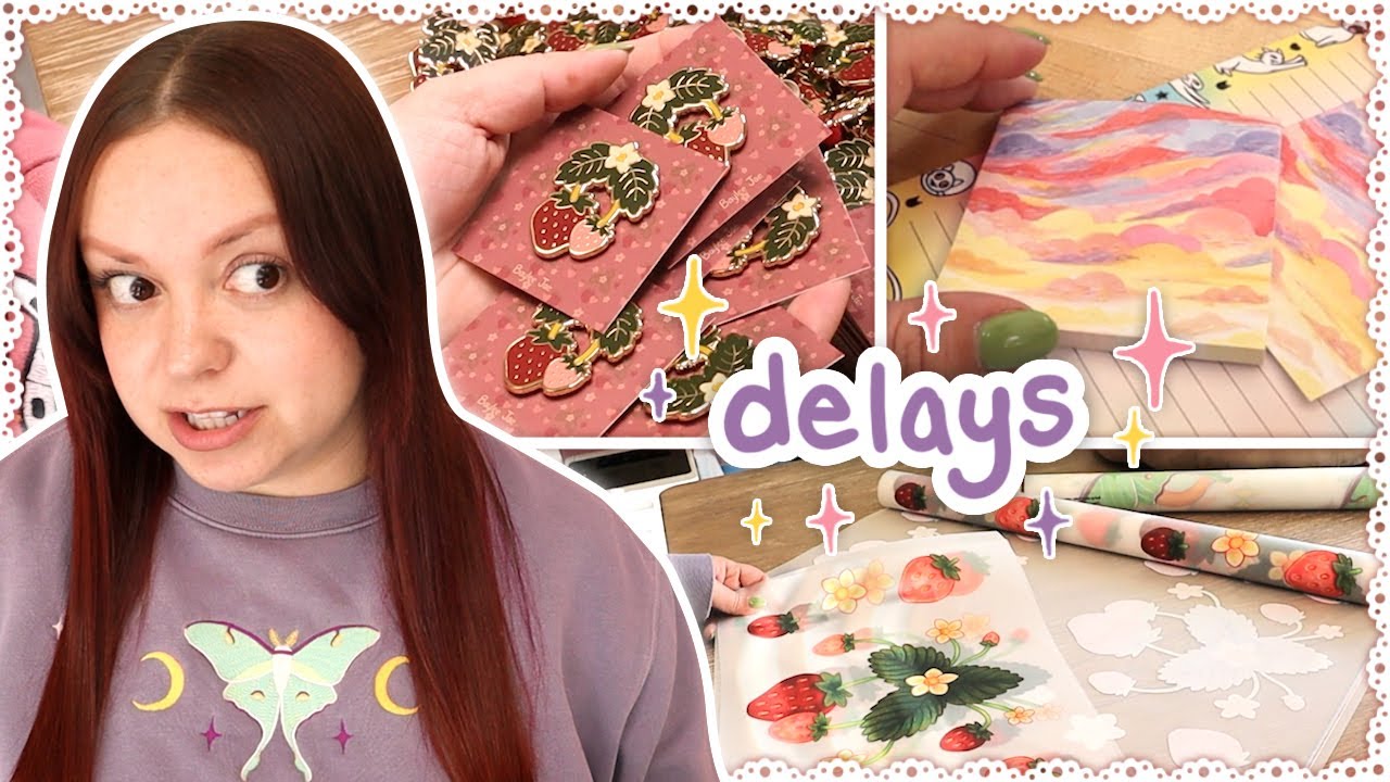 Shop Delays, Pin Prep, Sticky Note Tests, DTF Transfers - YouTube