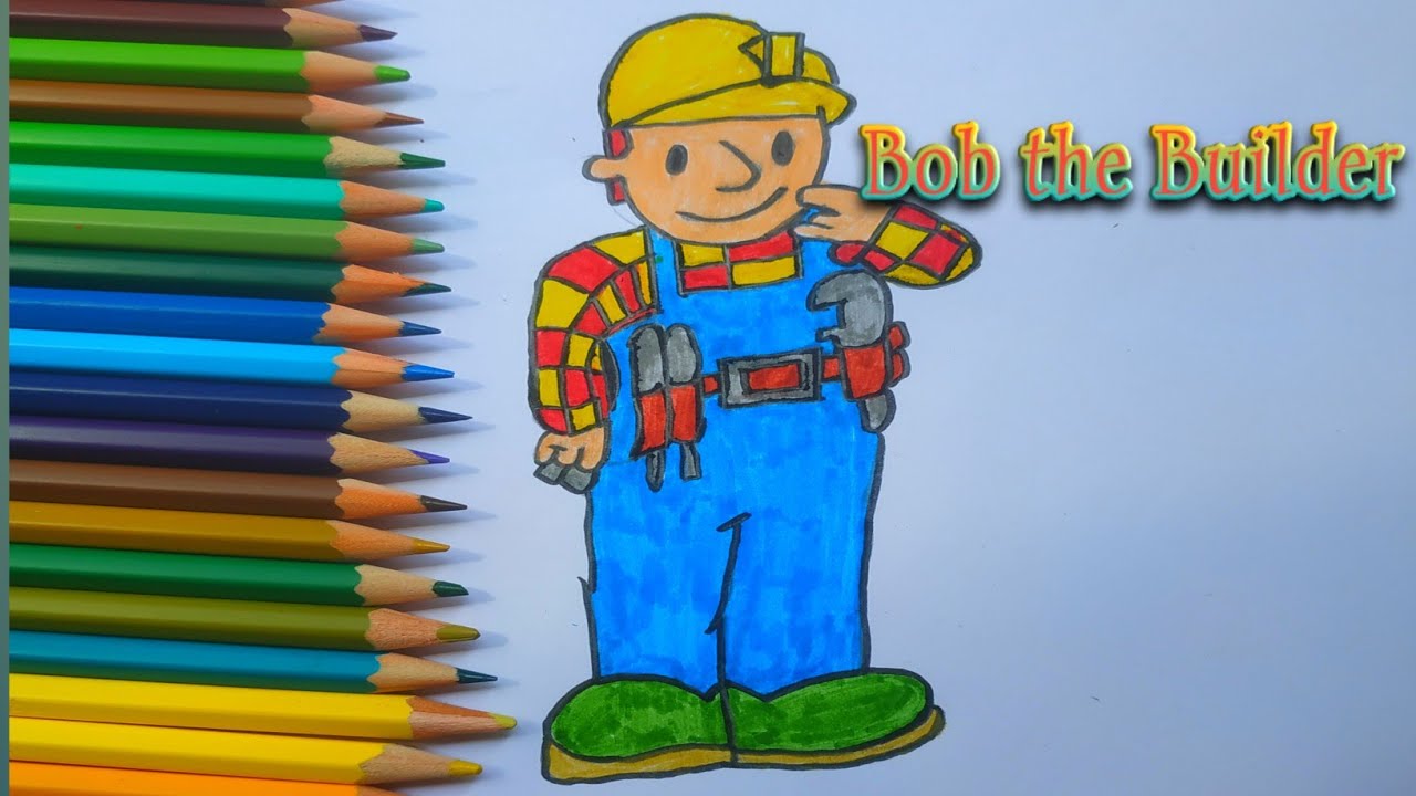 How to Draw Bob the Builder ||Easy drawing|| step by step - YouTube