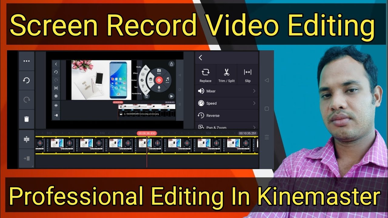 How To Edit Screen Recording Videos In kinemaster || Professional ...