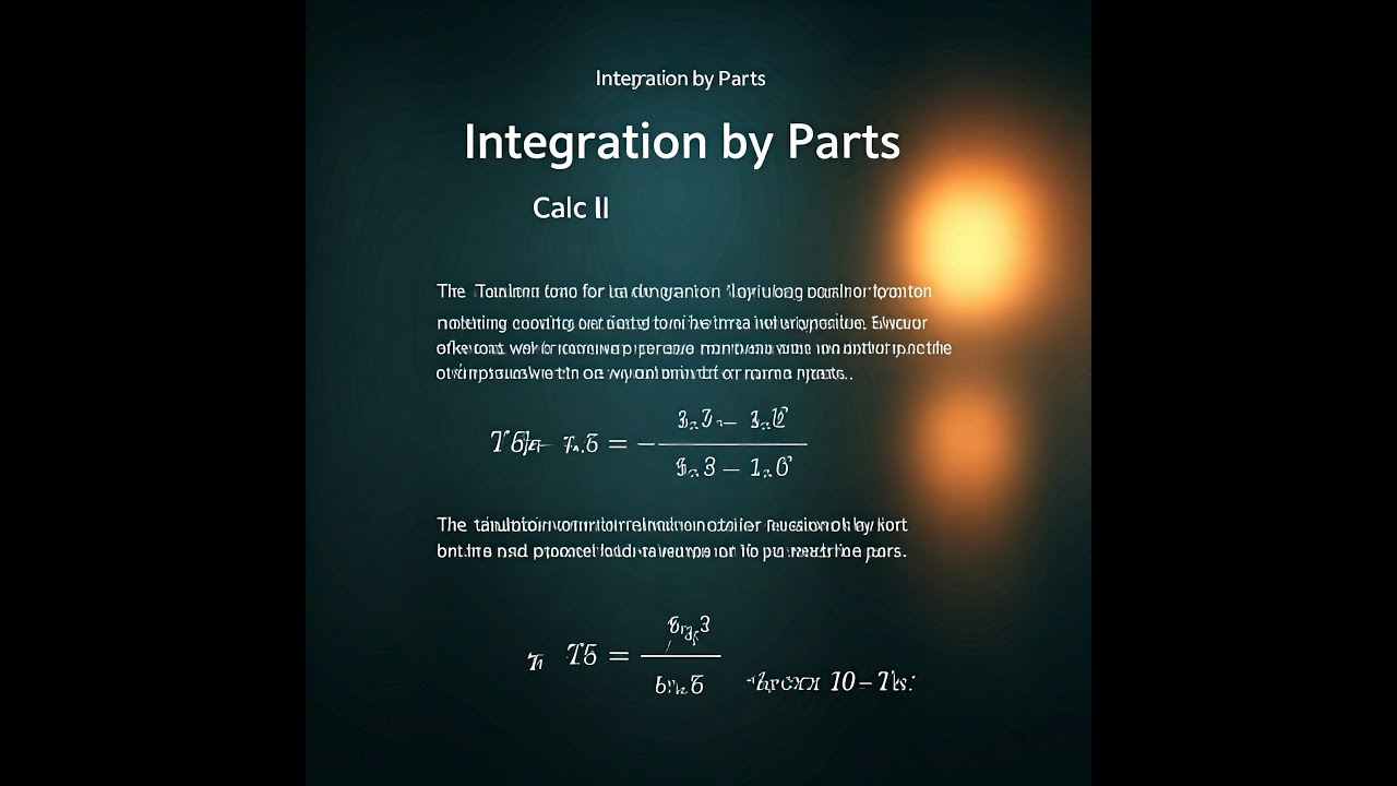 "Integration by Parts Explained Easily with bad mic use low volume ...