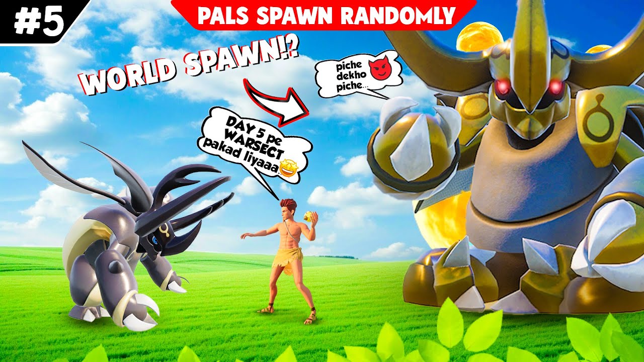 Palworld BUT THE PALS SPAWN RANDOMLY ANYWHERE 😱 || EPISODE 5 ...