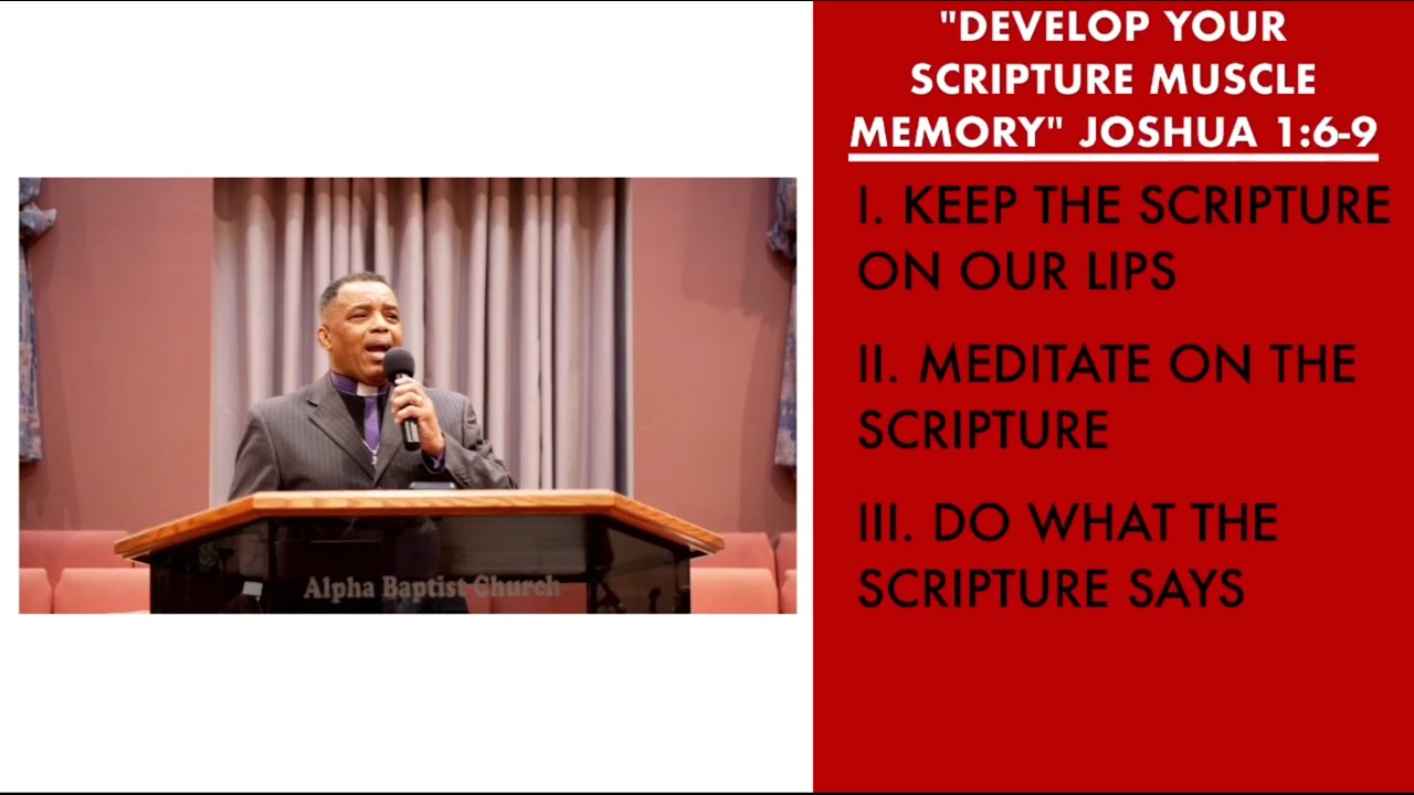  Develop Your Scripture Memory Muscle Joshua 1 6 9 Sermon Pastor
