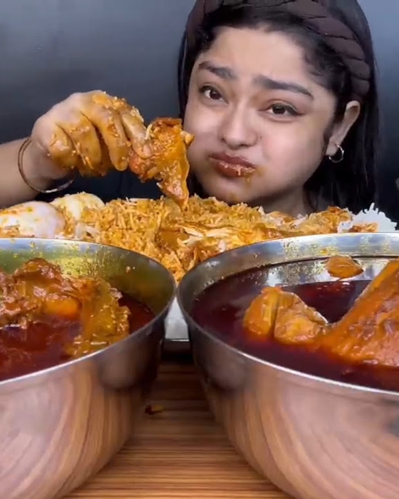 SPICY SPICY LAL LAL MURGIR JHOL AND SPICY SPICY LAL LAL DIMER JHOL WITH HOT BASMATI RICE ...