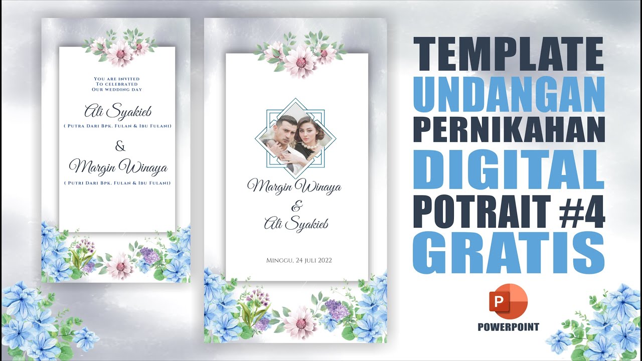 Undangan Pernikahan Digital Elegant Potrait Terbaru | Wedding ...