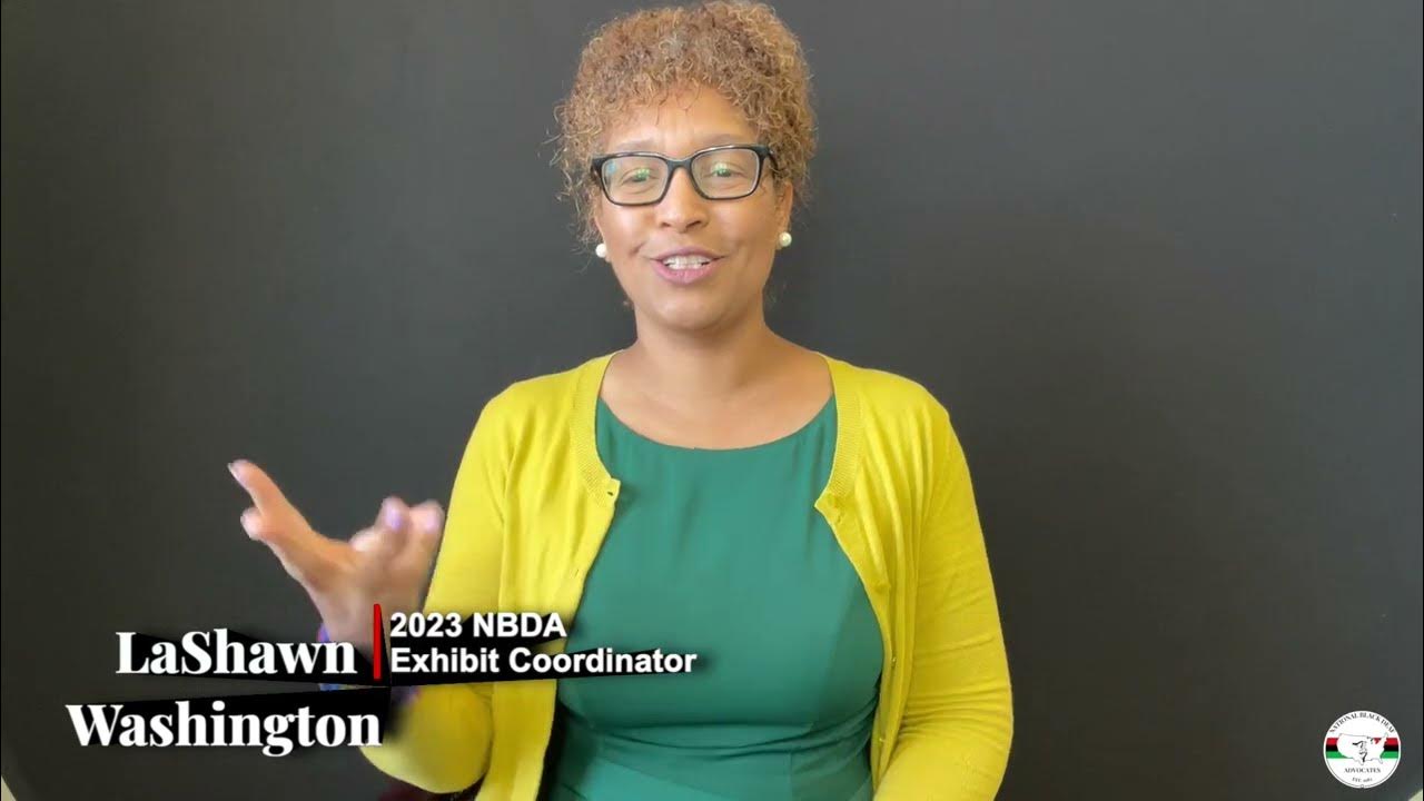 LaShawn Washington, 2023 NBDA Exhibit Coordinator share update information! - YouTube