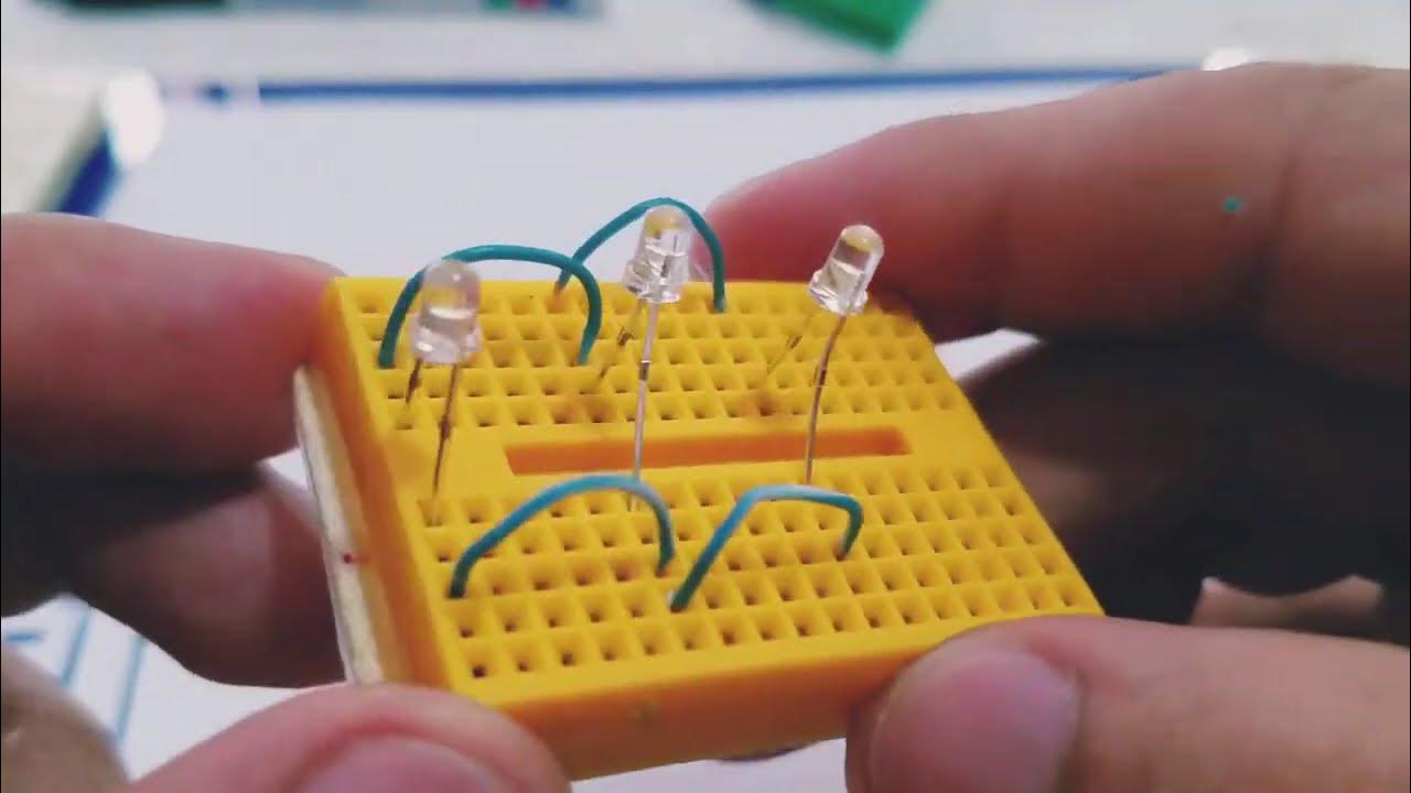 como hacer un circuito paralelo con leds en protoboard fácil y rápido ...