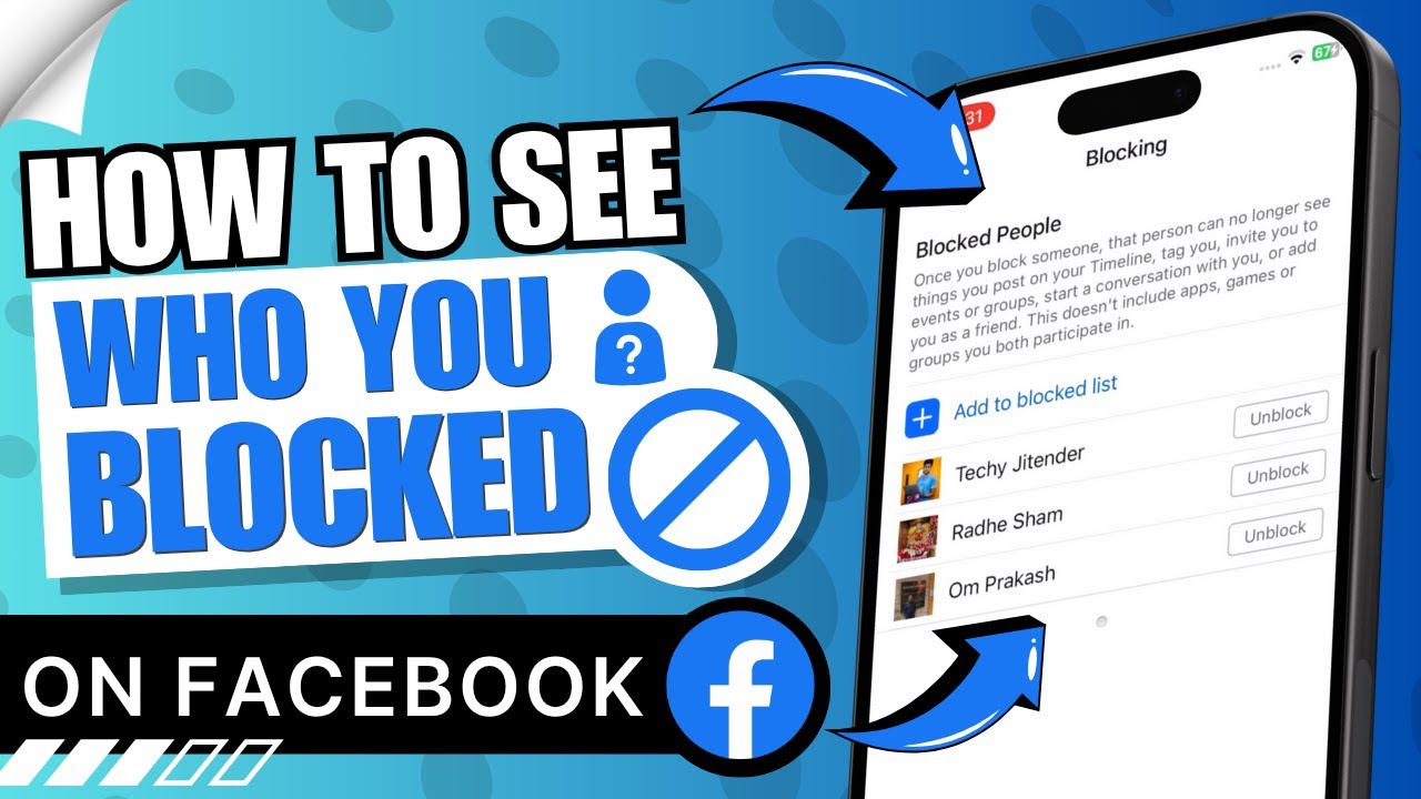 How to See Who You Blocked or Who Blocked You on Facebook 🔒👀 | FB ...