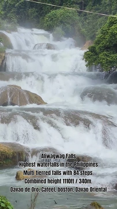 Aliwagwag Falls, highest waterfalls in the Philippines, multi tierred waterfalls. Davao Oriental ...