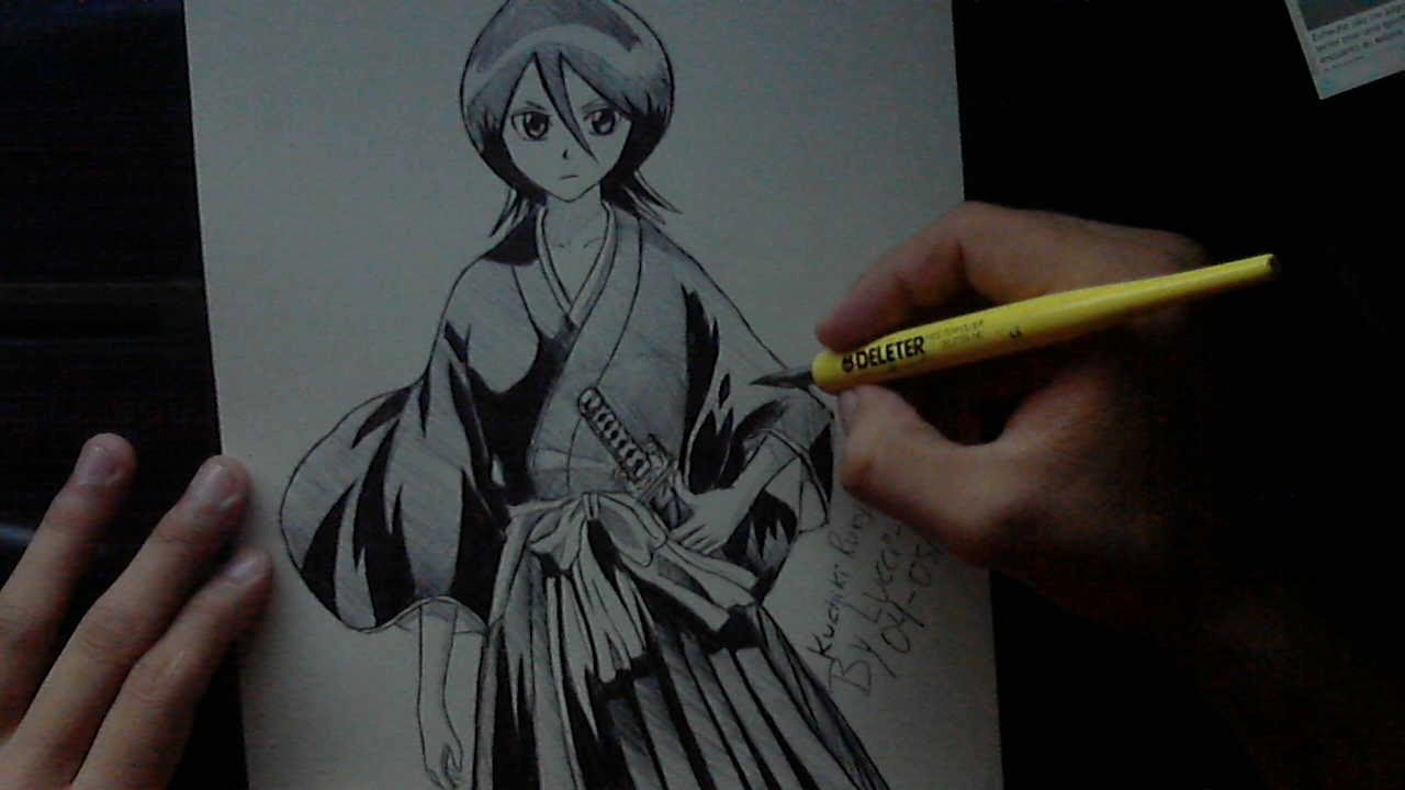 KUCHIKI RUKIA SPEED DRAWING - YouTube