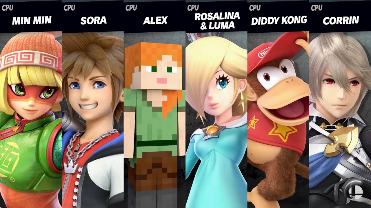Super Smash Bros. Ultimate - Min Min vs Sora vs Alex vs Rosalina vs ...