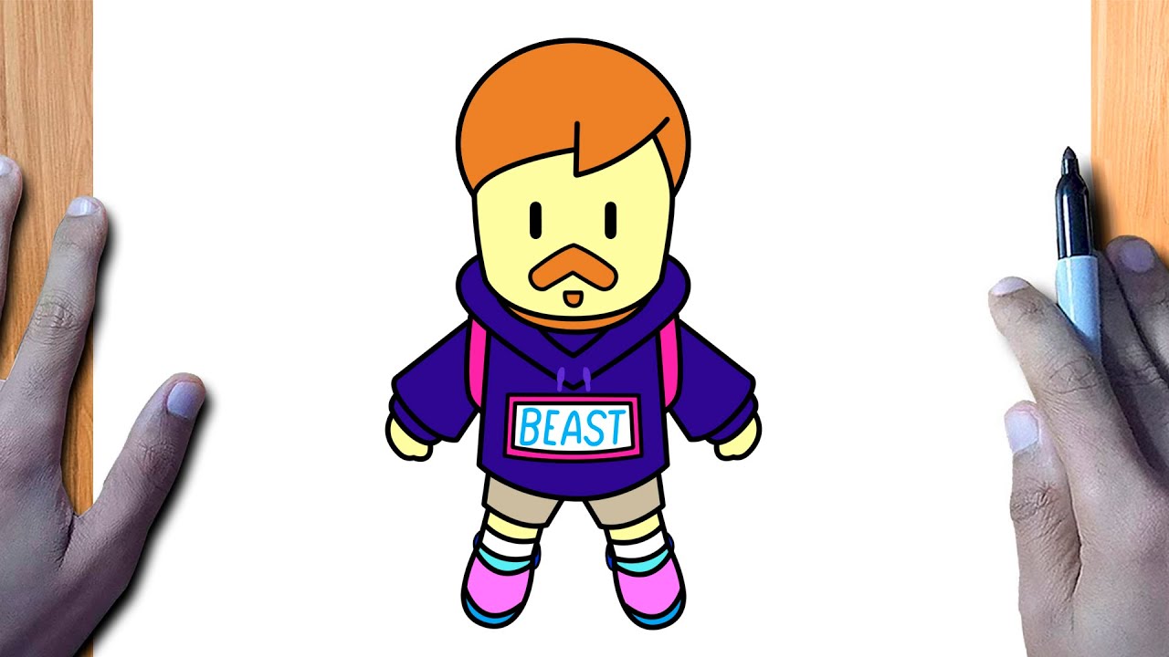COMO DIBUJAR A MRBEAST DE STUMBLE GUYS - YouTube