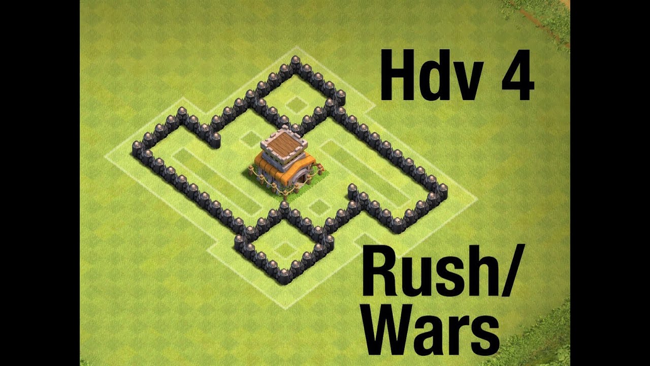 CLASH OF CLANS-Speed building hdv 4 rush/wars - YouTube