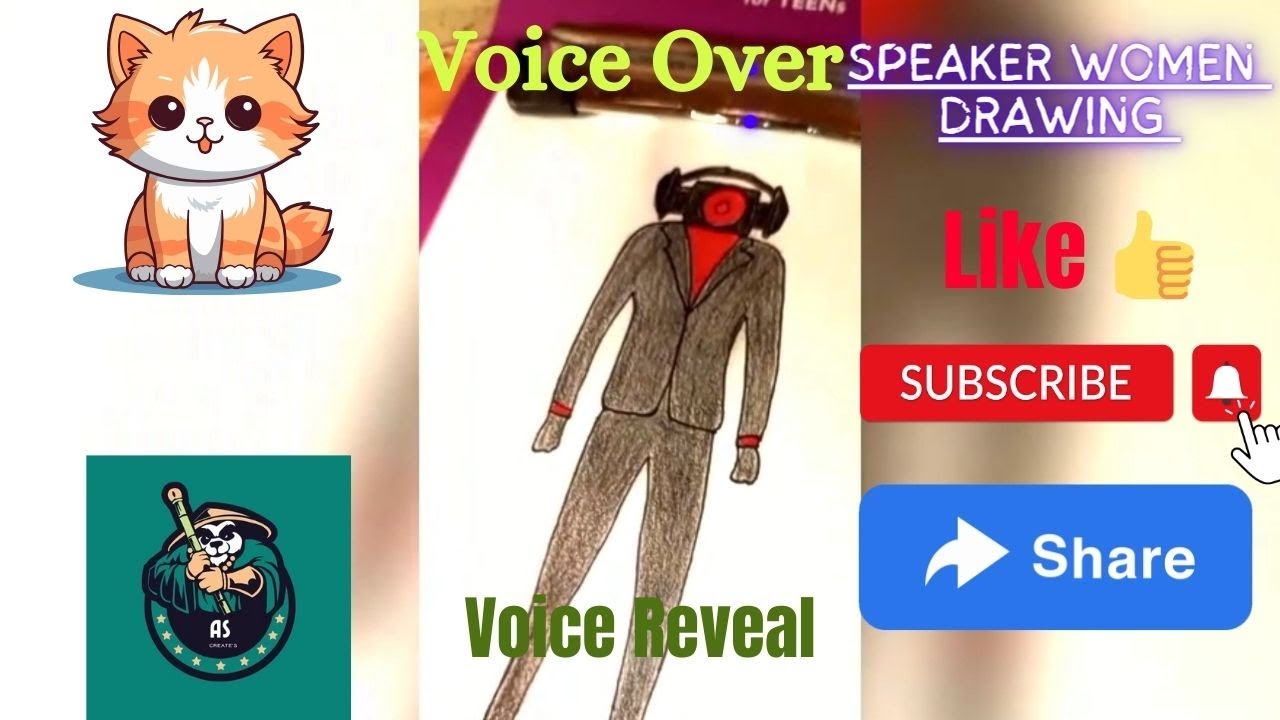 Speaker Women Drawing. Voice Reveal. Time Lapse VOICEOVER / AS CREATE's ...