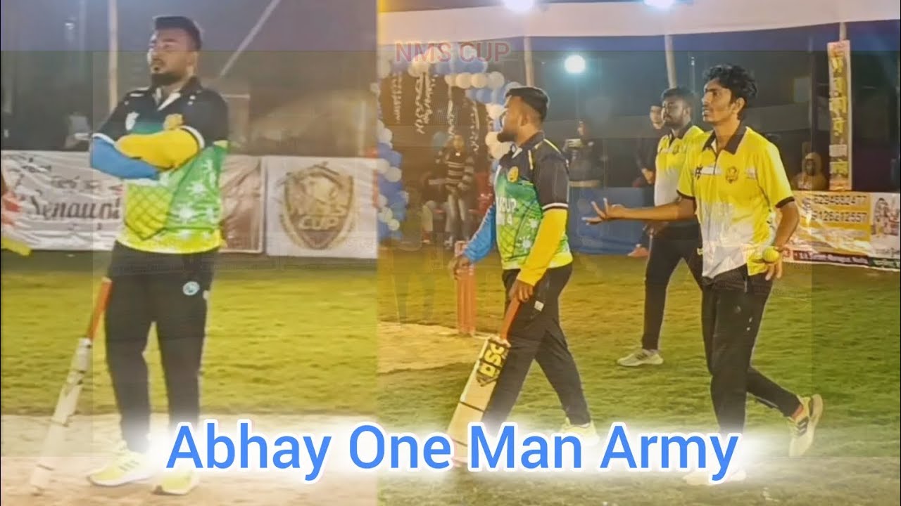 High Voltage Final Match "Abhay" V/S "Usman" 48 run Neded Nms cup - YouTube