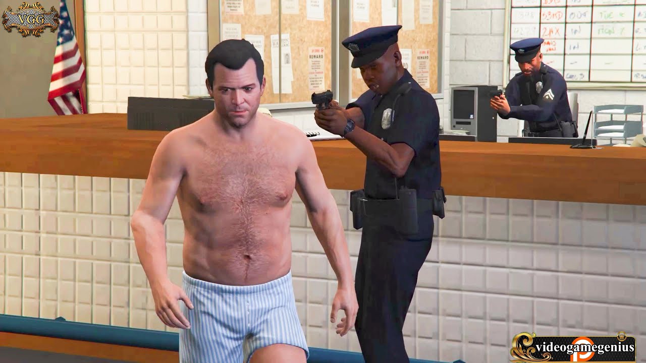 Michael Get's Arrested For Being In His Underwear In A Police Station ...