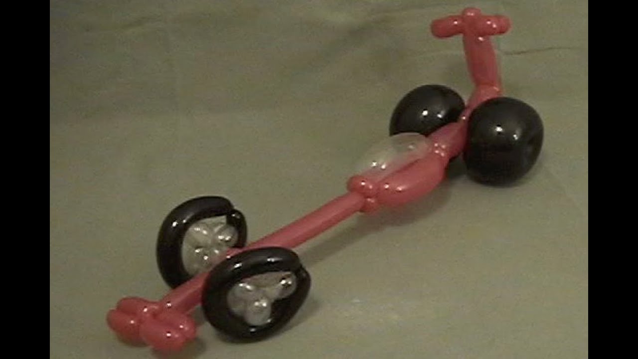 Learn how to make a balloon animal rail dragster race car using balloon ...