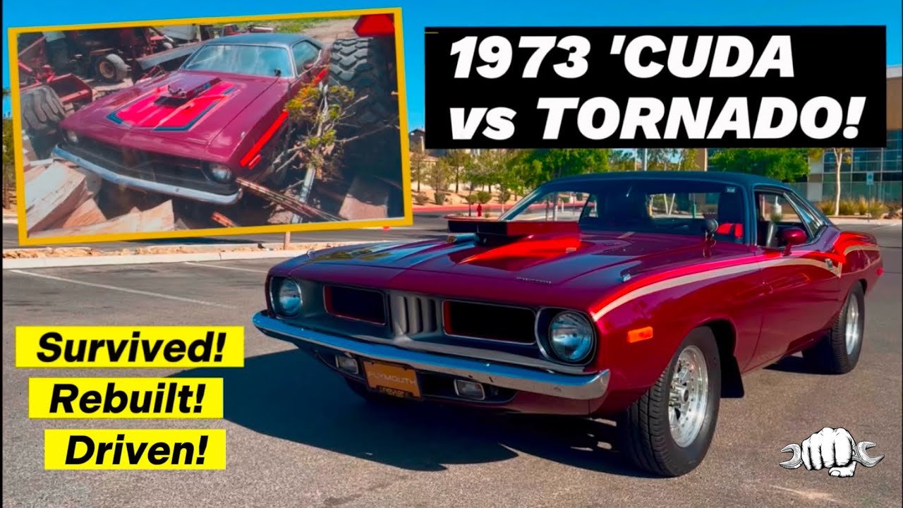 1973 PLYMOUTH 'CUDA vs TORNADO! Survived. Rebuilt. Driven. - YouTube