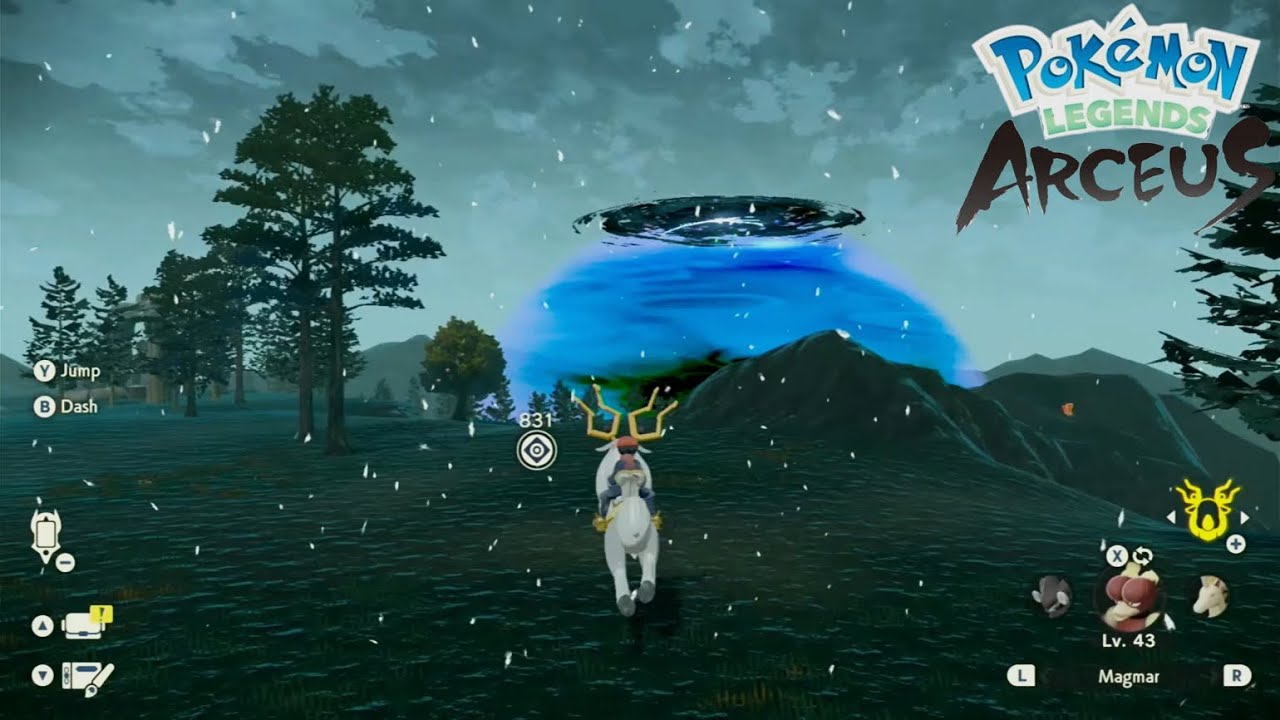 Pokémon Legends Arceus - Searching Mount Coronet it's snowing ...