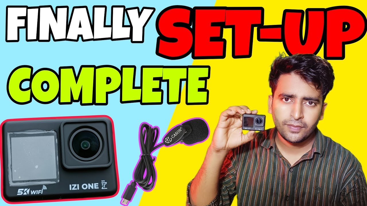 IZI One 5K Action Camera External Mic Setup 💥 Motovlogging Setup With ...