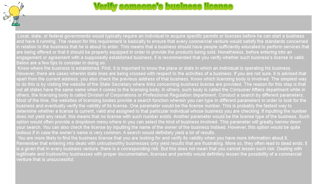 How To Verify Someone s Business License YouTube how-to-verify-someone-s-business-license-youtube