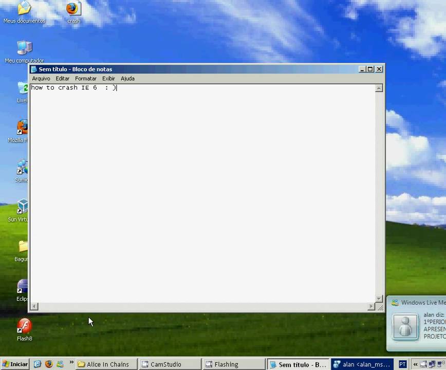 Internet Explorer 6 Crash From a Simple CSS and HTML - YouTube