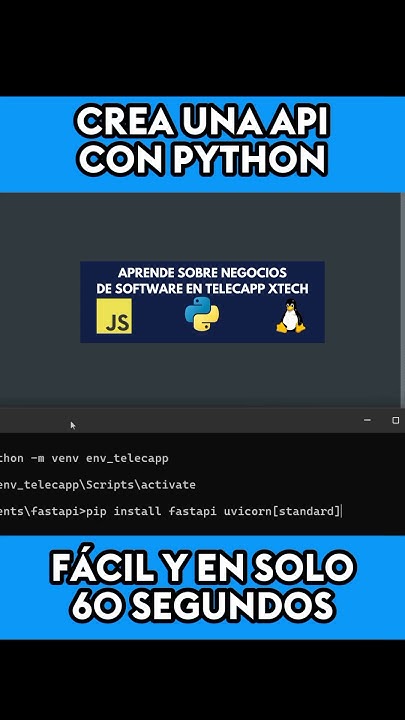 Cómo crear una API en Python en MENOS de 60 SEG - YouTube