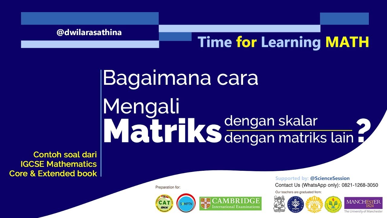 Perkalian Matriks | Multiplying Matrices - Part 2 (Review IGCSE ...
