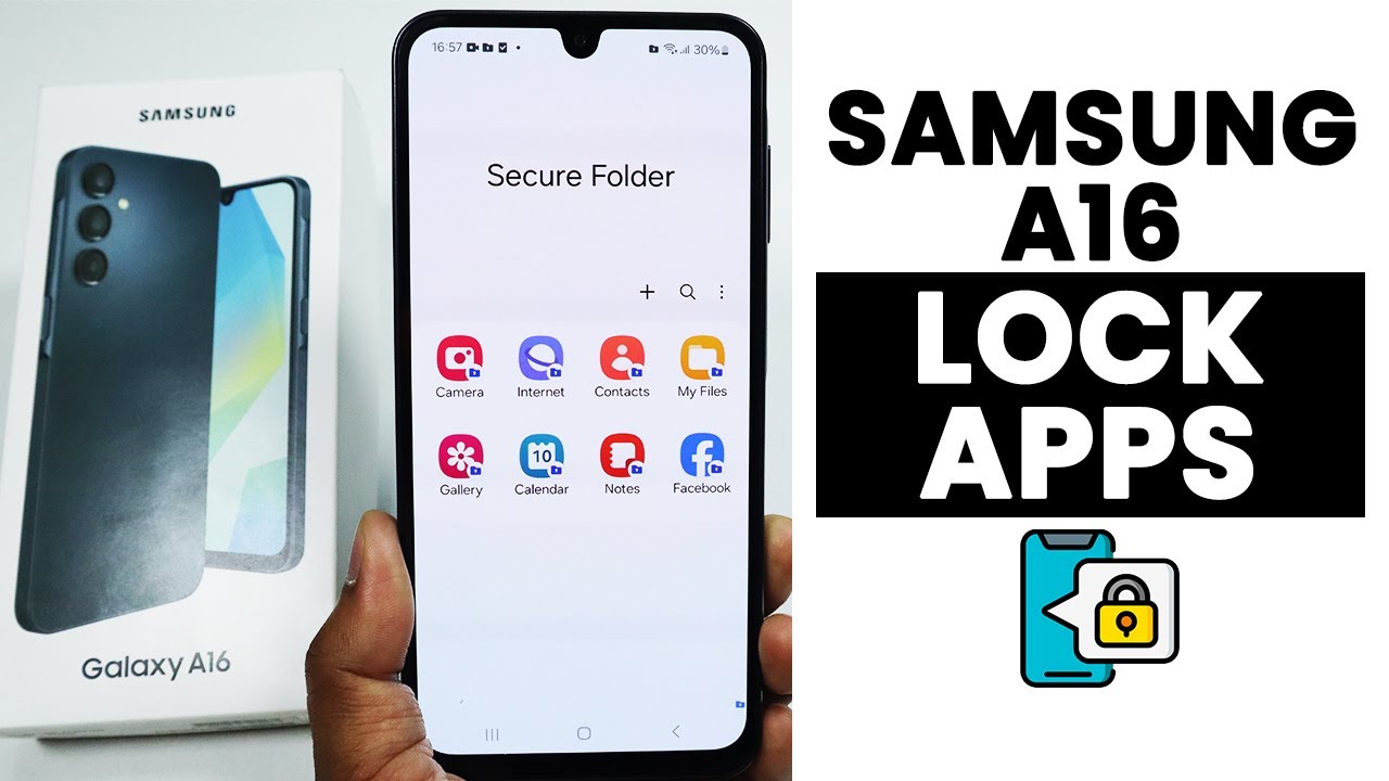 How to Lock Apps In Samsung A16 | App Lock Settings - YouTube