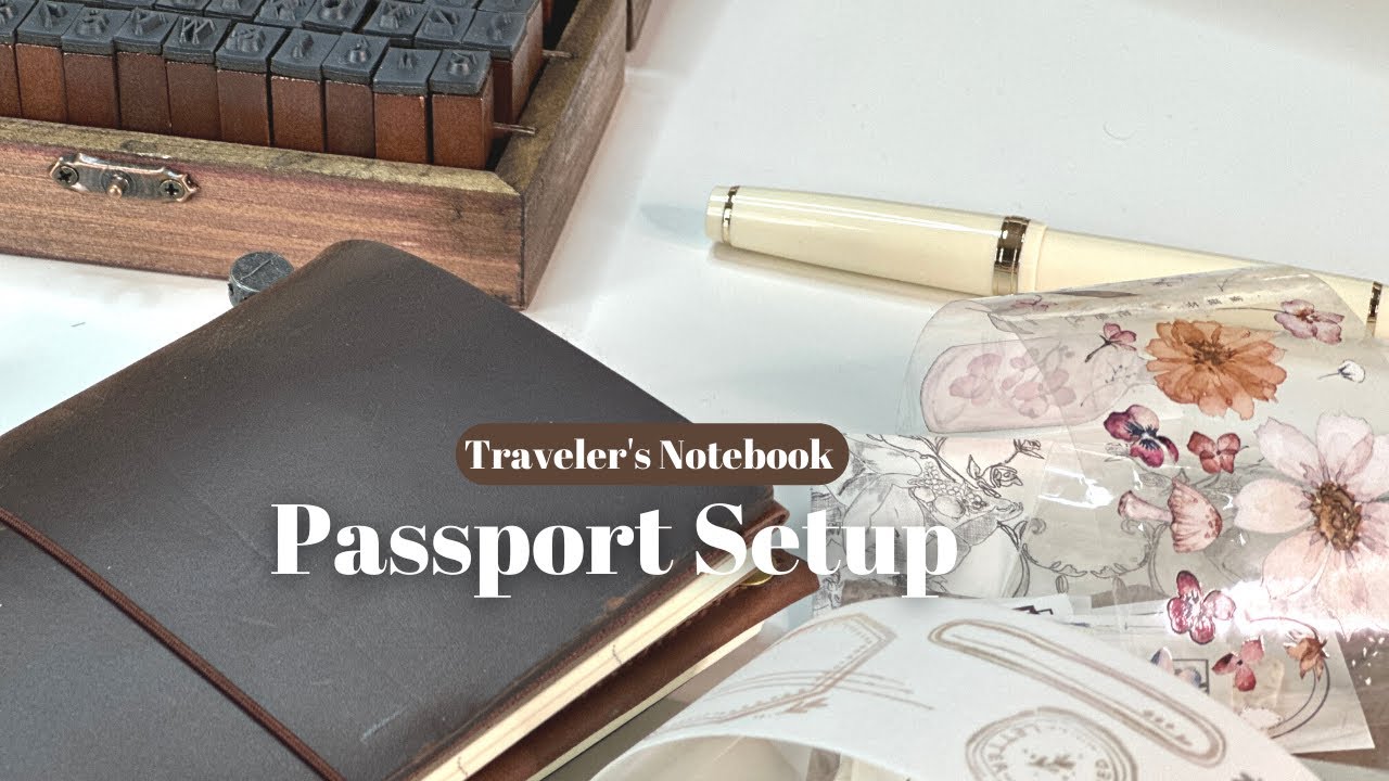 Traveler's Notebook | Brown Passport Setup - YouTube