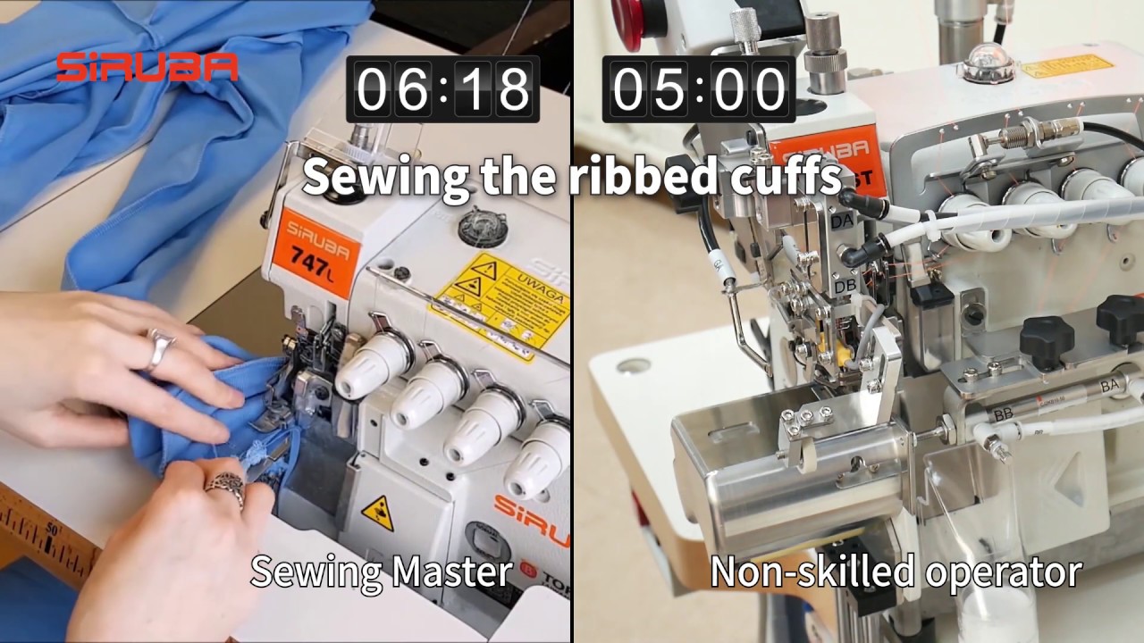 How to attach a ribbed Cuff to a Sleeve faster? - YouTube