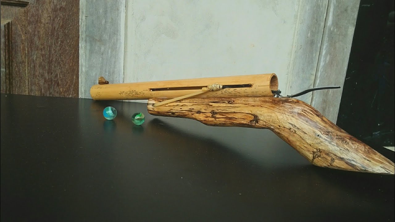 How To Make Bamboo Slingshot Gun l Bamboo Craft - YouTube