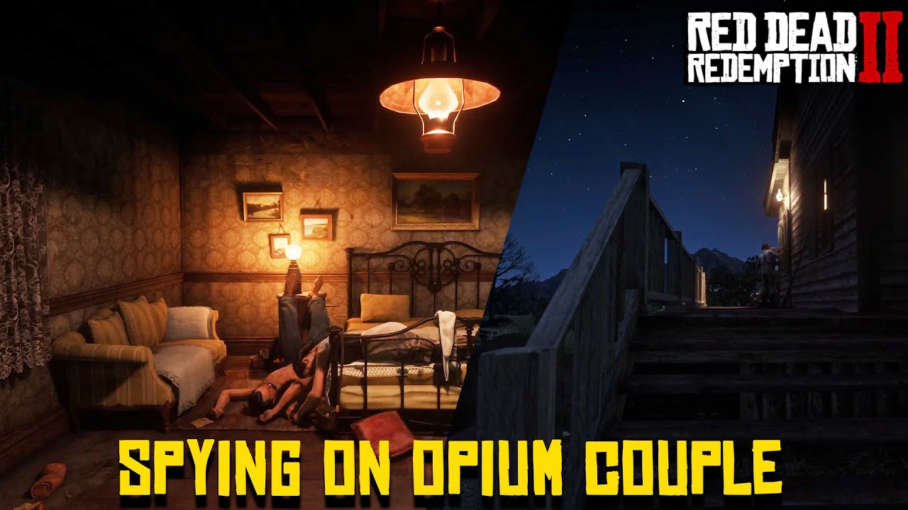 Red Dead Redemption 2 - Peeping At Couple Smoking Opium in Valentine ...