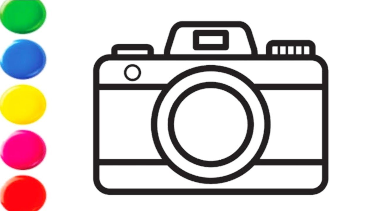 Cute Camera 📸 Drawing For Kids And Toddlers Painting & Colouring | Art ...