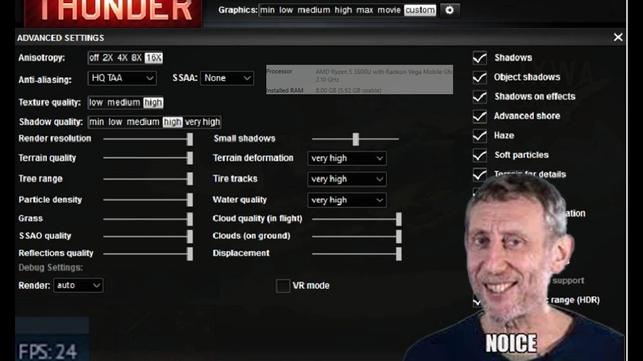 War Thunder - Max Graphics in a Low-end Laptop - YouTube