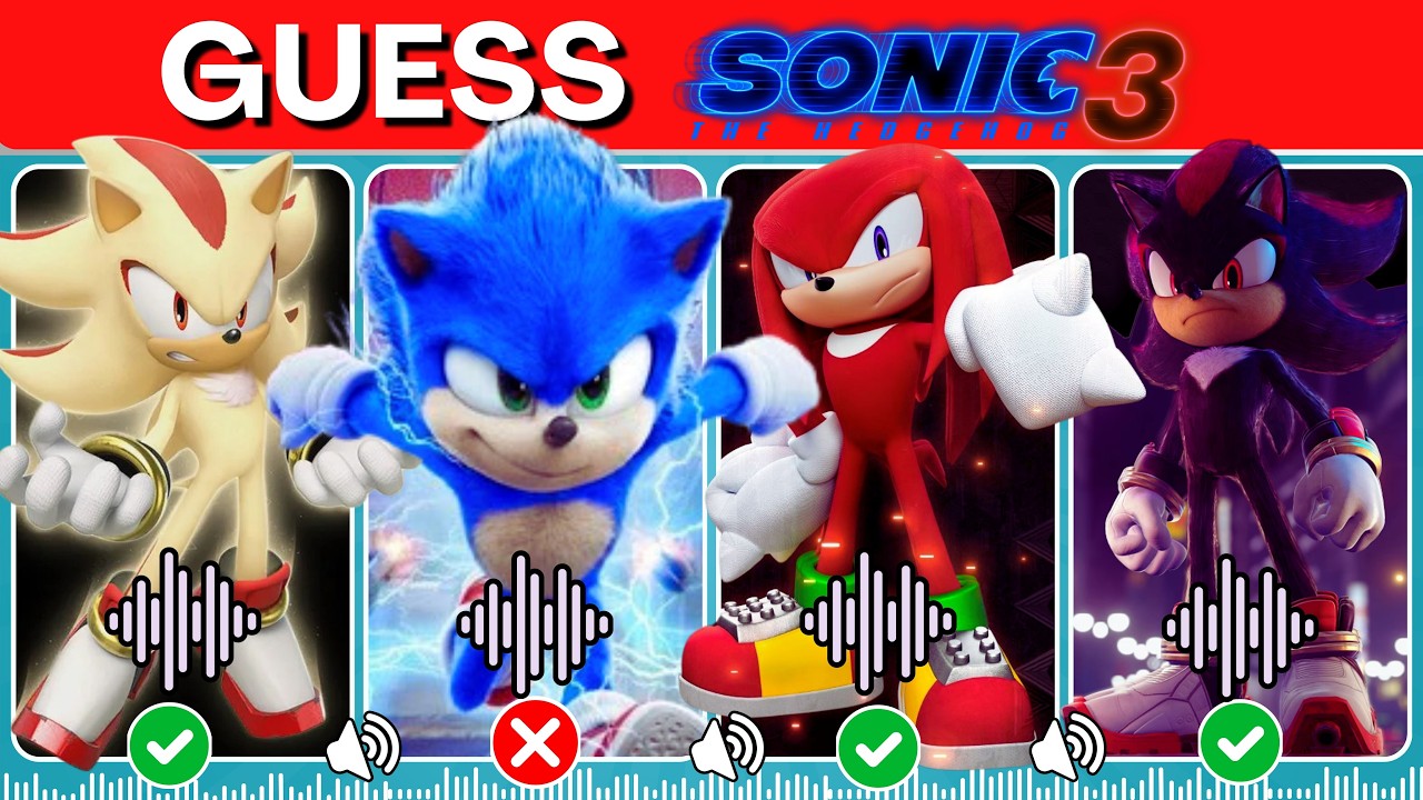 Guess the SONIC 3 Character By Voice | SONIC THE HEDGEHOG 3 QUIZ -Penny ...