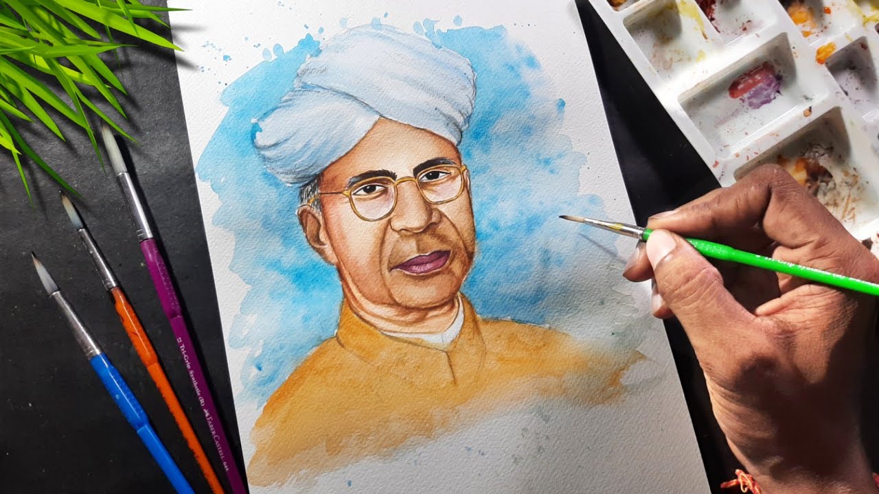 Sarvepalli Radhakrishnan Drawing 😍 Teachers Day special Drawing ...