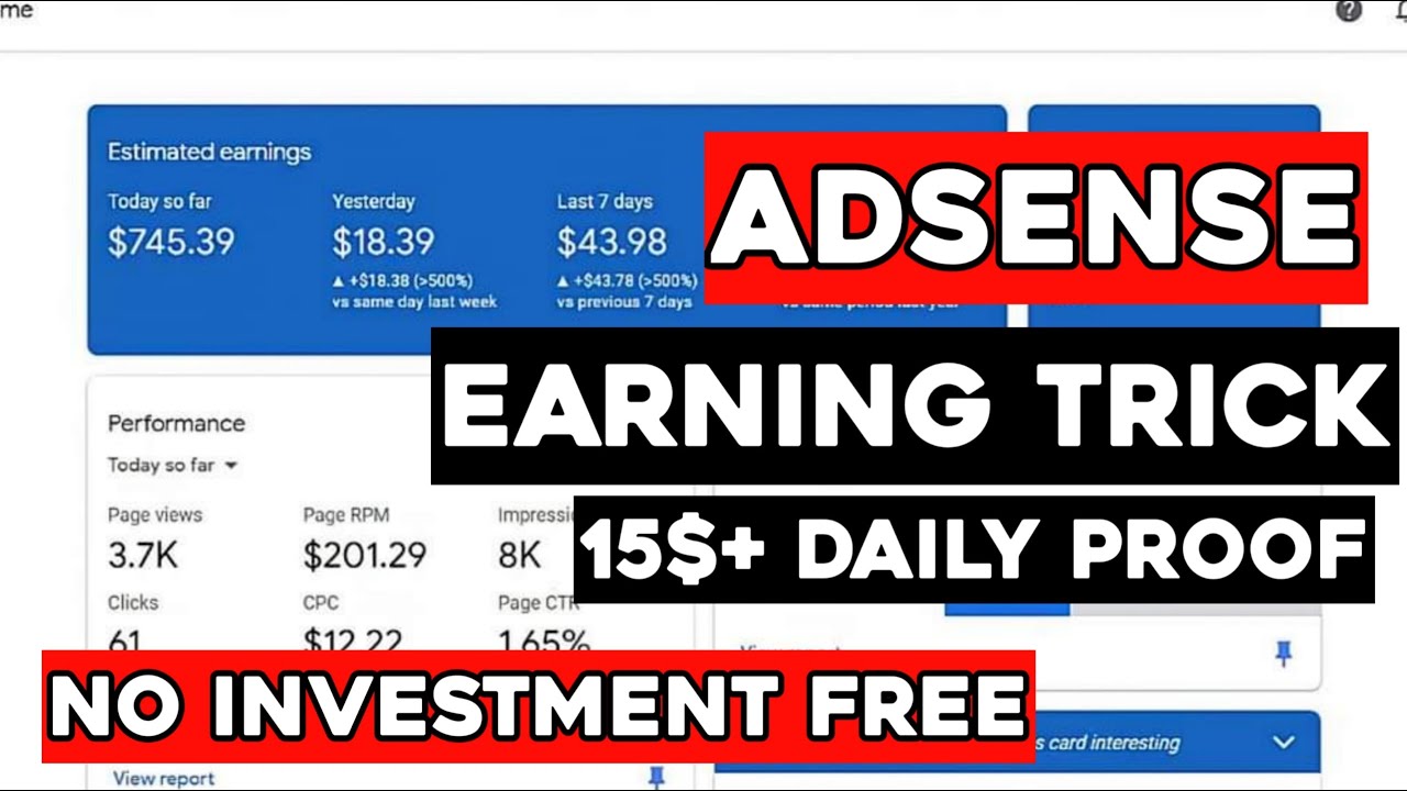 500$ Adsense Loading Earning Trick !!! How to do adsense loading ...