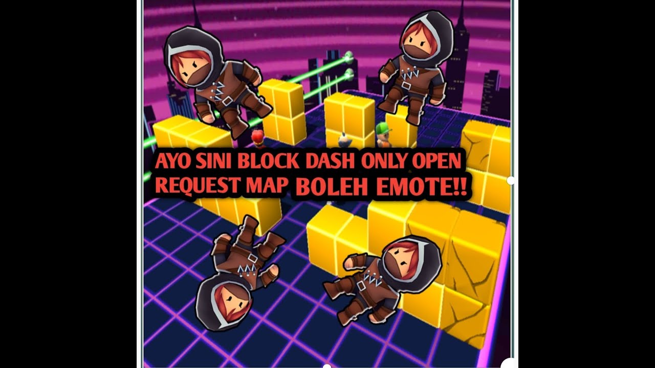 BLOCK DASH ONLY BOLEH EMOTE #BLOCKDASH #STUMBLEGUYS #LIVE - YouTube