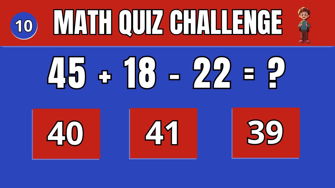 🍎 Super Fun Math Quiz for Kids: Can You Score 100%? 🧮 - YouTube