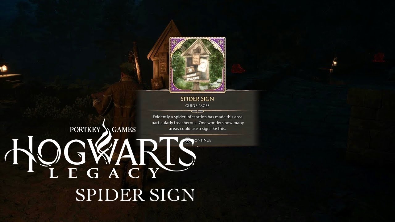 Hogwarts Legacy - Spider Sign - Field Guide Pages - YouTube