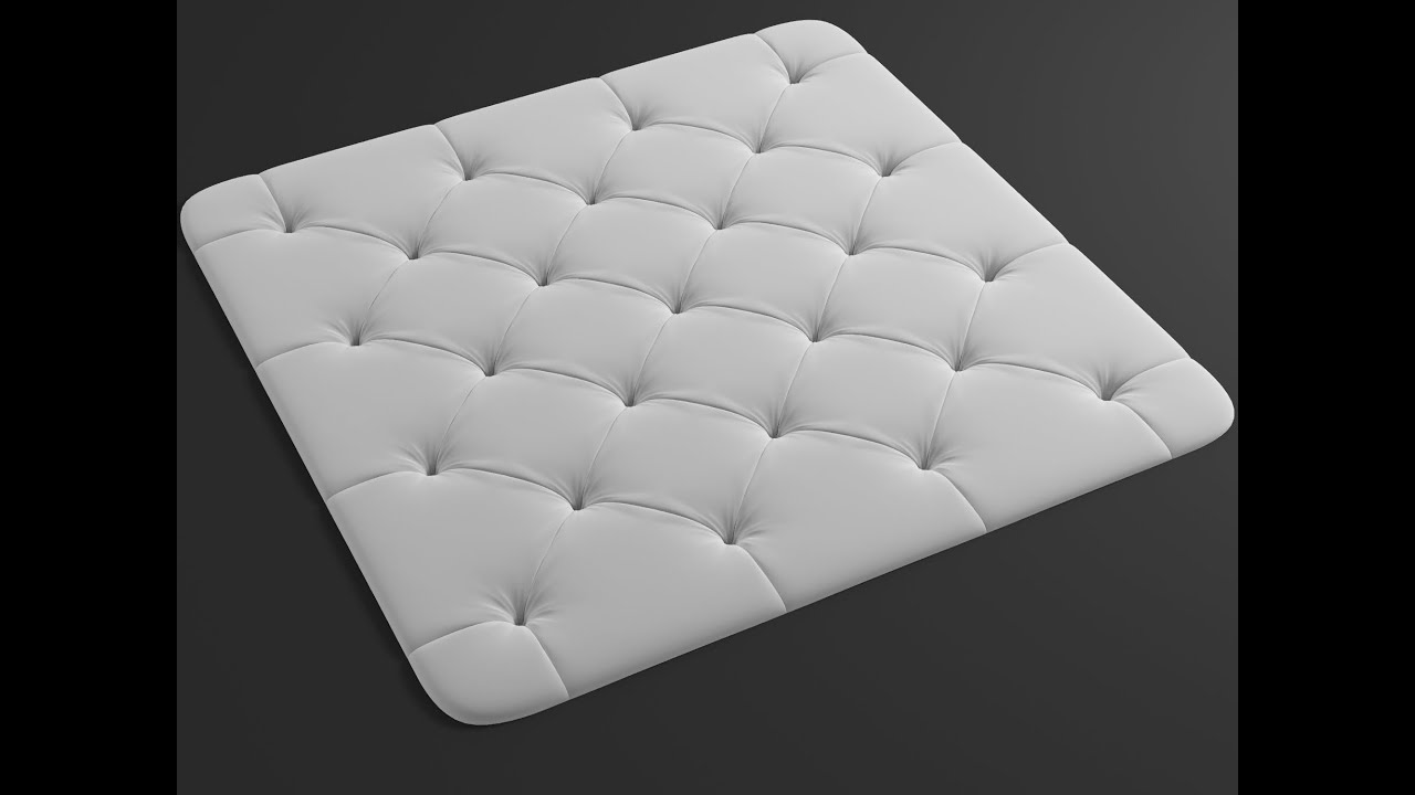 How to make tufting in 3ds max - YouTube