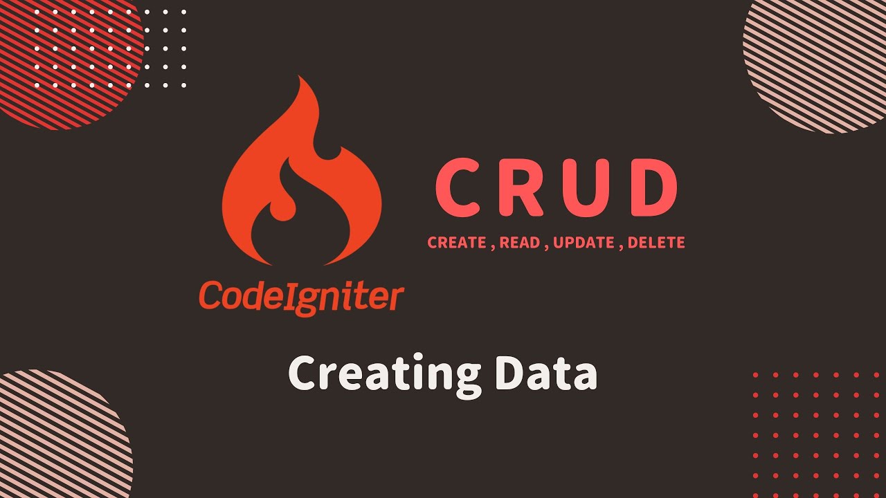 Latest Codeigniter 4 Crud Tutorial 2022 4 Creating Data Youtube 7377