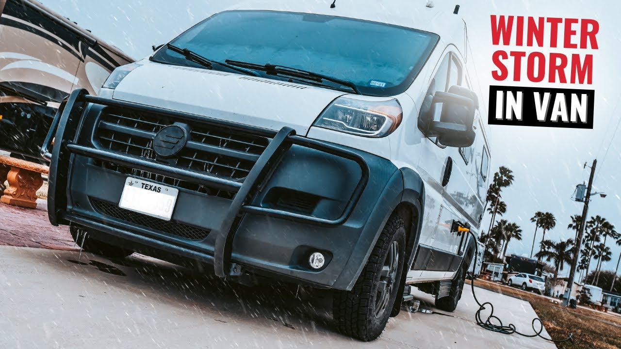 VAN LIFE WINTER STORM (preparing van to keep pipes from freezing) / Van ...