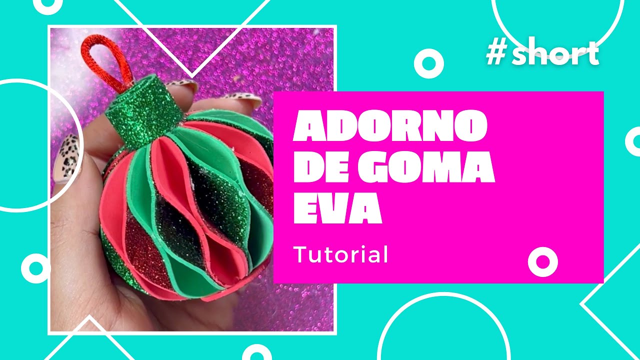Adorno navideño con goma eva / foamy ig: crush4nails - YouTube